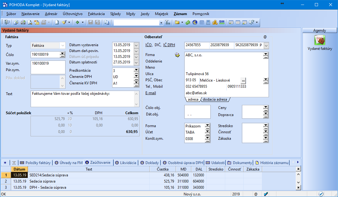 Účtovanie spôsobom A
